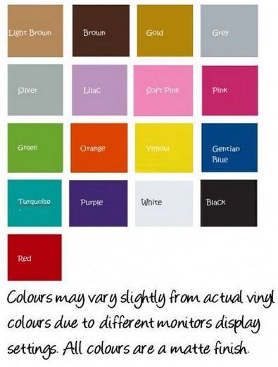 decal colours – Sterling Laser Designs