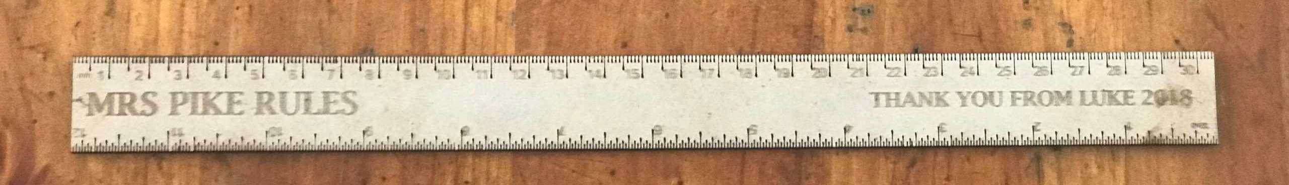 Personalised MDF Ruler – Sterling Laser Designs