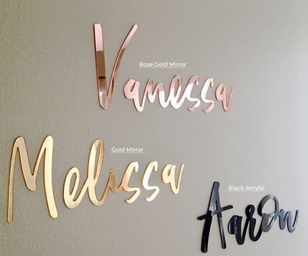 Acrylic Custom Script Name Plaque – Sterling Laser Designs