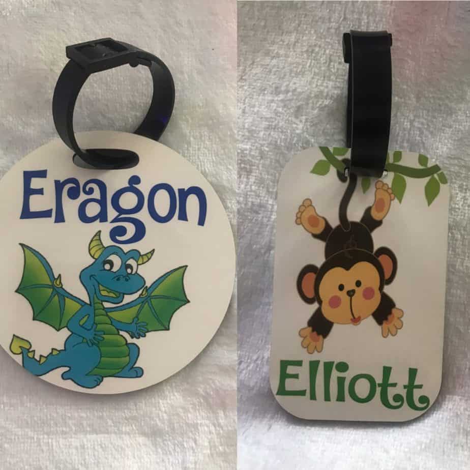 Personalised kids bag tags – Sterling Laser Designs