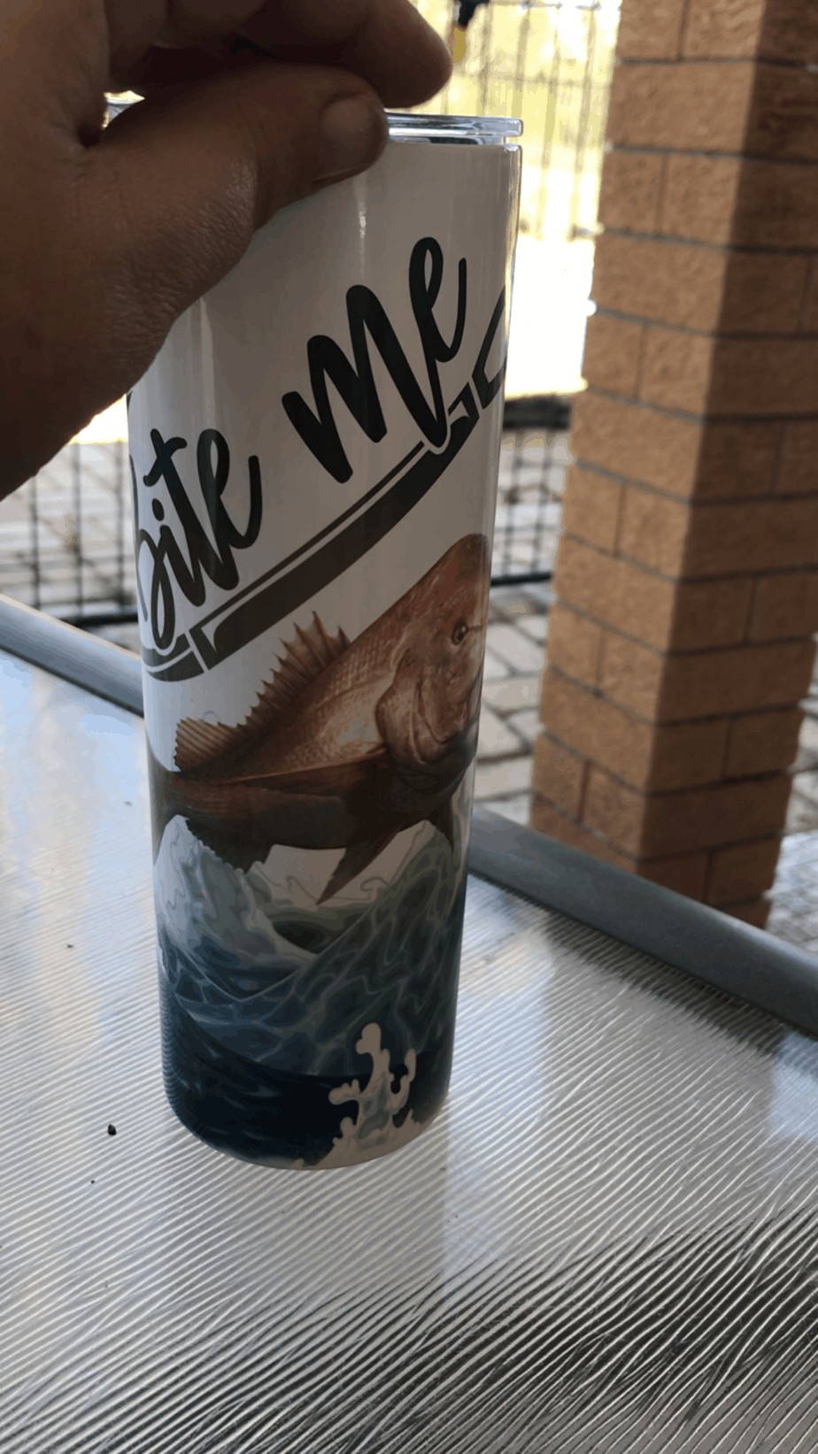 Bite Me 20oz travel mug – Sterling Laser Designs